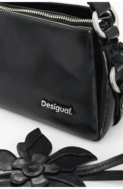 Desigual Faux Leather Crossbody Bag - Black