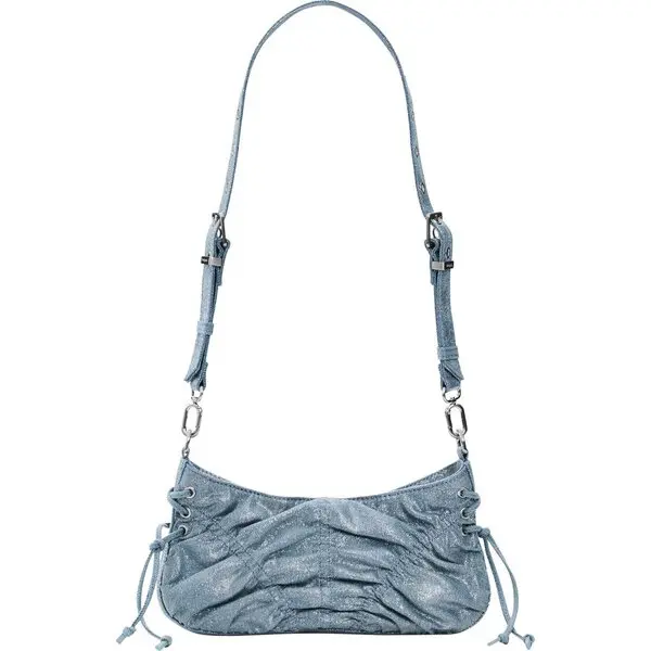 Desigual Ruched Denim Crossbody Bag - Blue