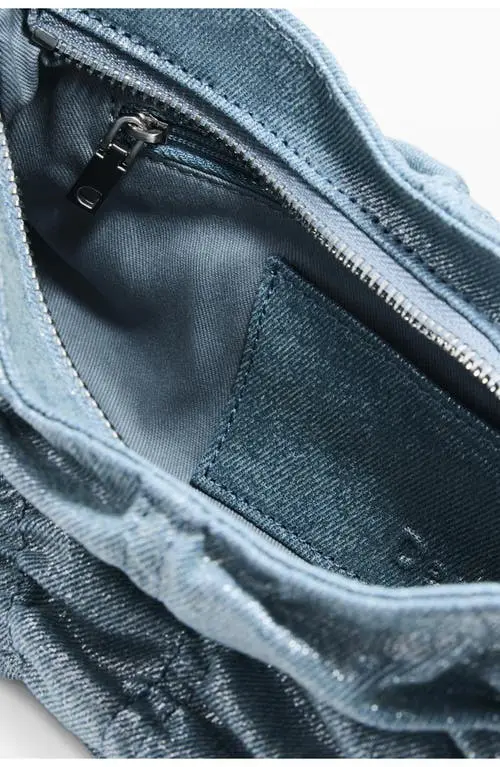 Desigual Ruched Denim Crossbody Bag