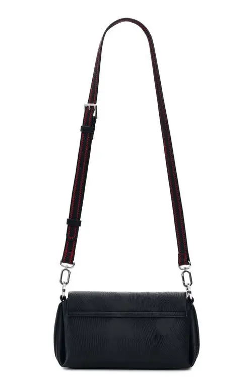 Desigual Floral Embossed Faux Leather Crossbody Bag