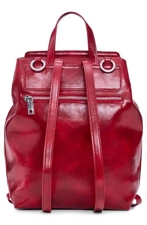 Desigual Mini Logo Embossed Convertible Faux Leather Backpack