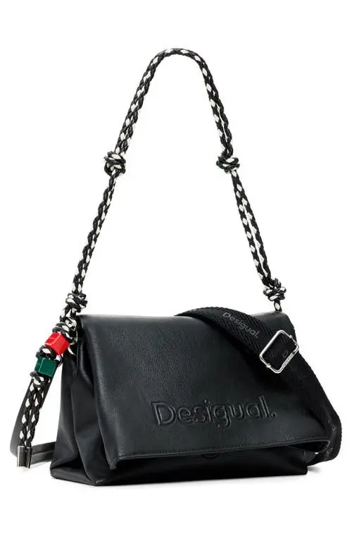 Desigual Logo Charm Crossbody Bag - Black