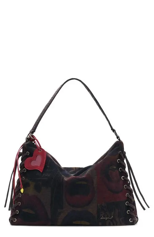 Desigual Lip Print Shoulder Bag