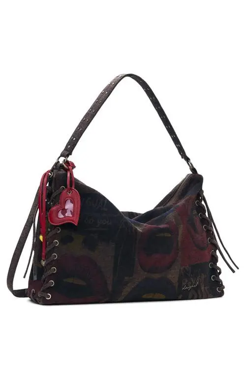 Desigual Lip Print Shoulder Bag