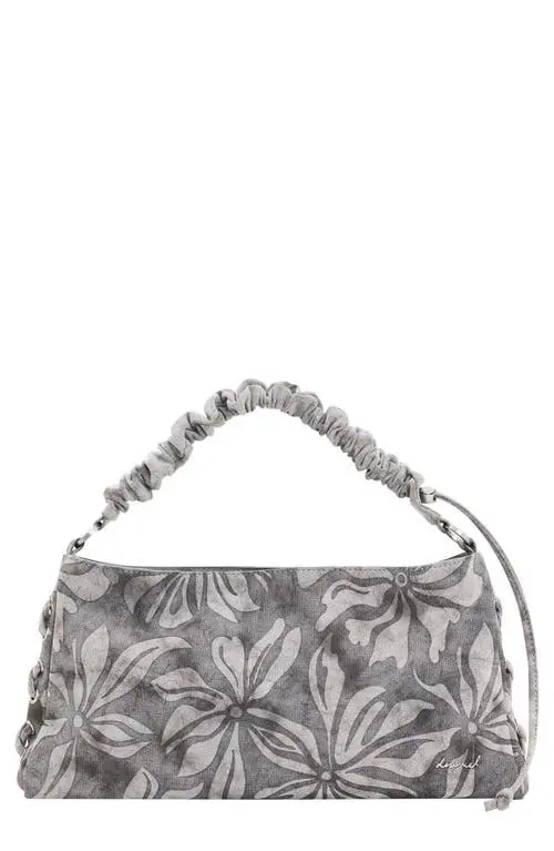 Desigual Floral Shoulder Bag With Ruched Strap