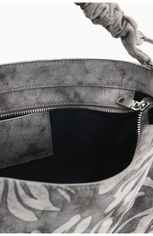 Desigual Floral Shoulder Bag With Ruched Strap