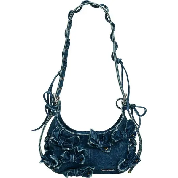 Desigual Denim Shoulder Bag - Dark Blue