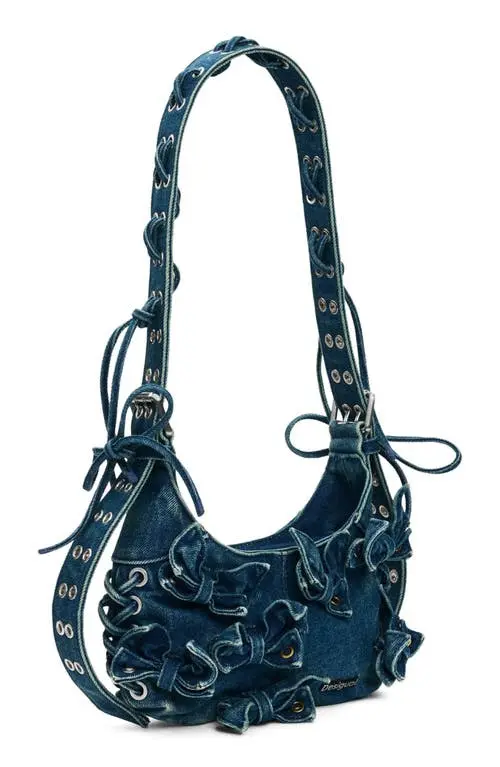 Desigual Denim Shoulder Bag - Dark Blue
