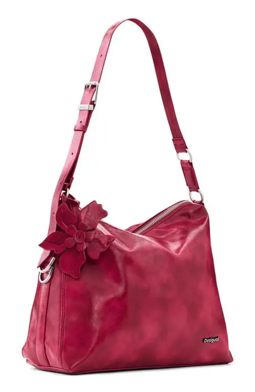 Desigual Faux Leather Shoulder Bag - Red