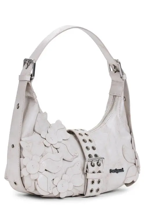 Desigual Faux Leather Shoulder Bag - Medium Beige