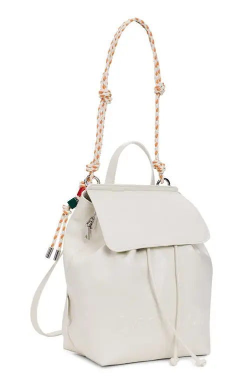 Desigual Mini Logo Embossed Convertible Backpack - Medium Beige