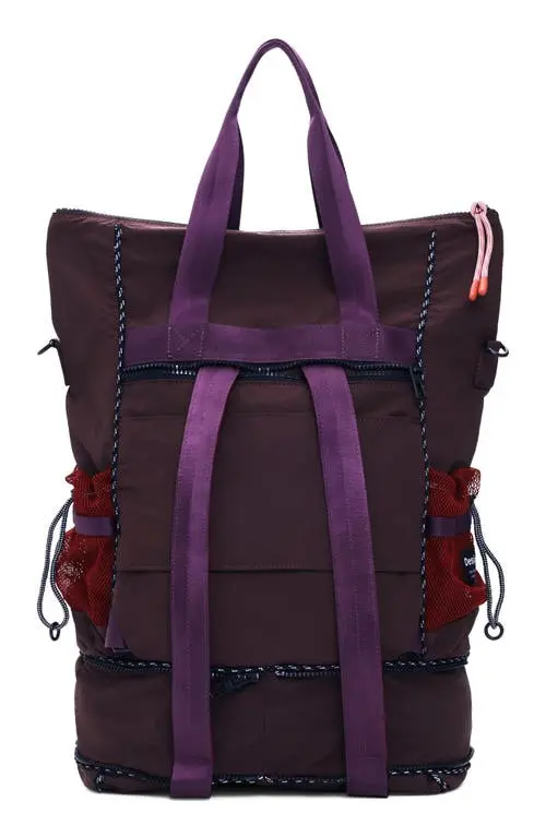 Desigual Large Voyager Nylon Backpack - Burgundy