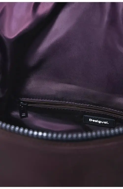 Desigual Large Voyager Nylon Backpack - Burgundy