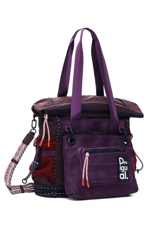 Desigual Large Voyager Nylon Backpack - Burgundy