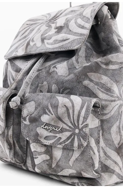 Desigual Floral Mini Backpack - Obsidian