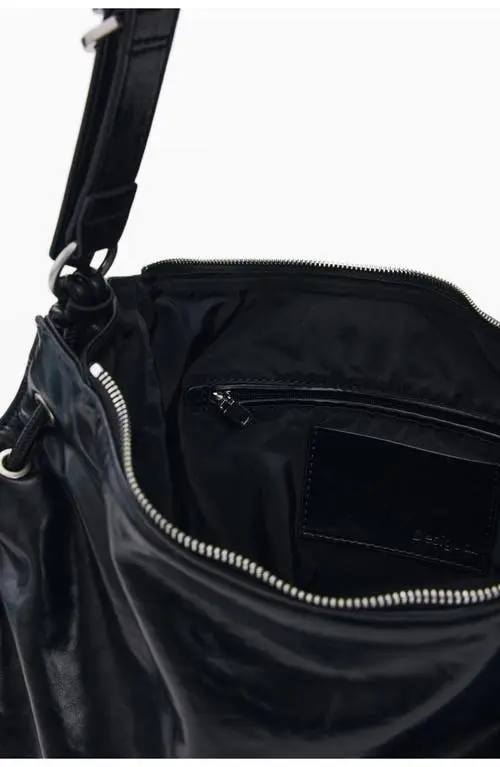 Desigual Charm Strap Faux Leather Shoulder Bag