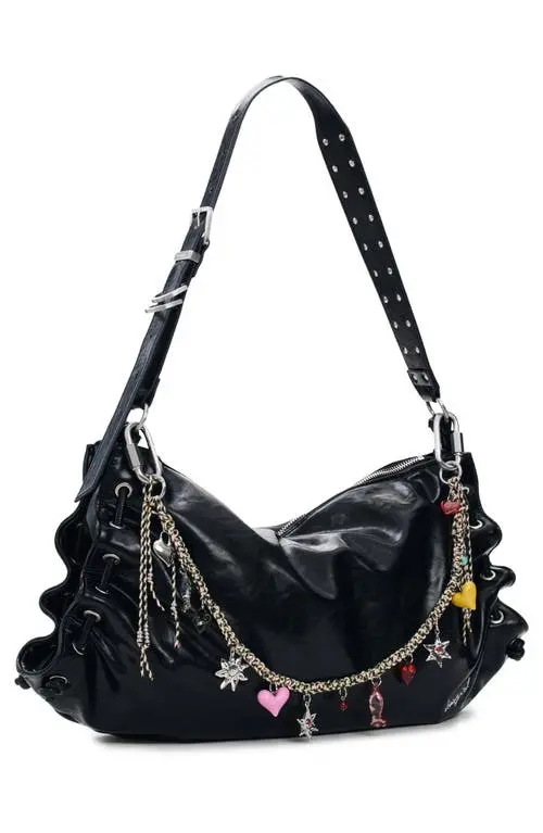 Desigual Charm Strap Faux Leather Shoulder Bag
