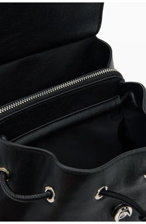 Desigual Mini Logo Embossed Convertible Backpack - Black