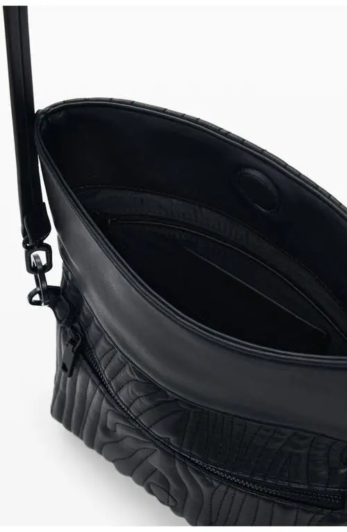 Desigual Embossed Crossbody Bag - Black