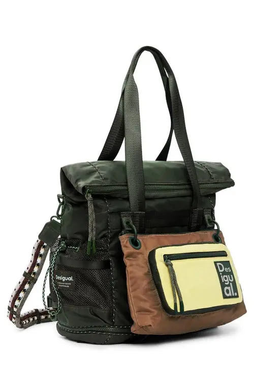 Desigual Large Voyager Nylon Backpack - Khaki