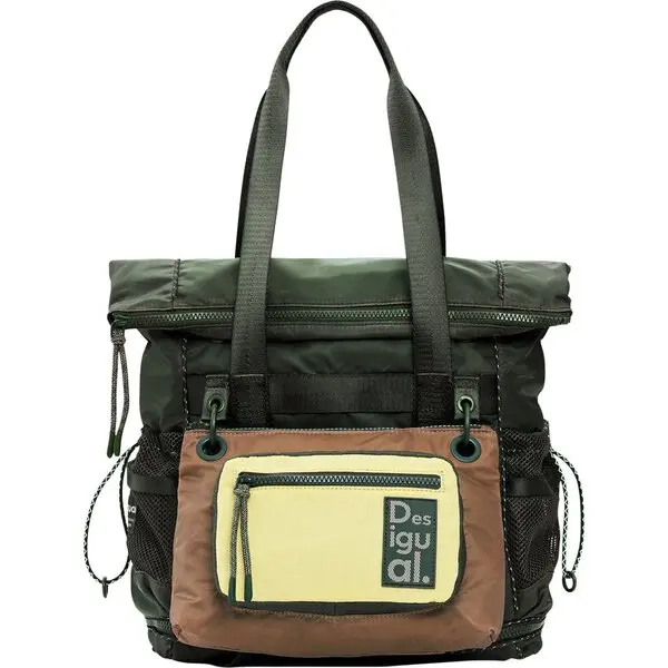 Desigual Large Voyager Nylon Backpack - Khaki