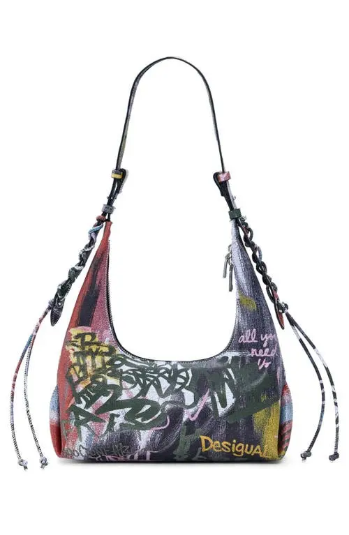 Desigual Graffiti Logo Shoulder Bag