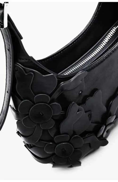 Desigual Faux Leather Shoulder Bag - Black