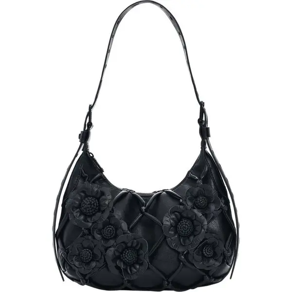 Desigual Floral Faux Leather Shoulder Bag