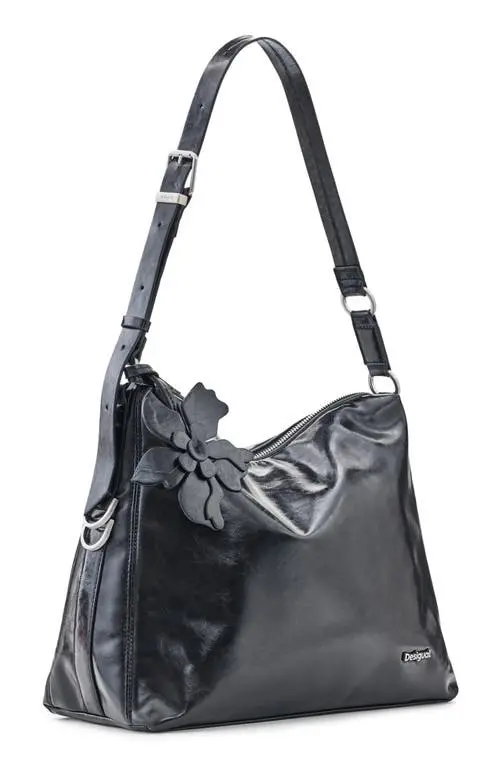 Desigual Faux Leather Shoulder Bag - Black