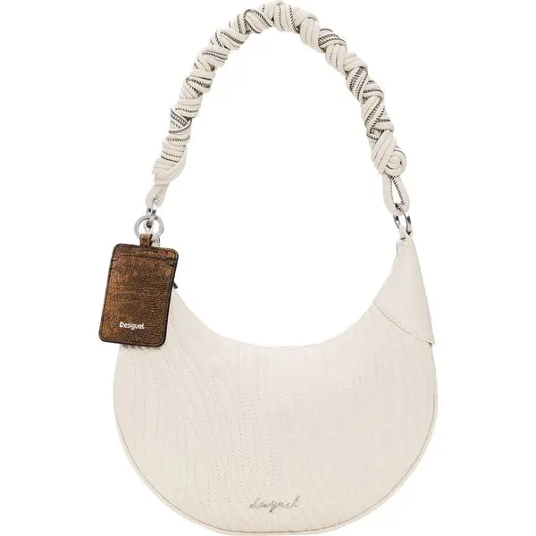 Desigual Faux Leather Shoulder Bag - Medium Beige
