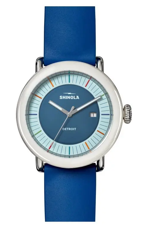 Shinola Detrola Rubber Strap Watch - Blue
