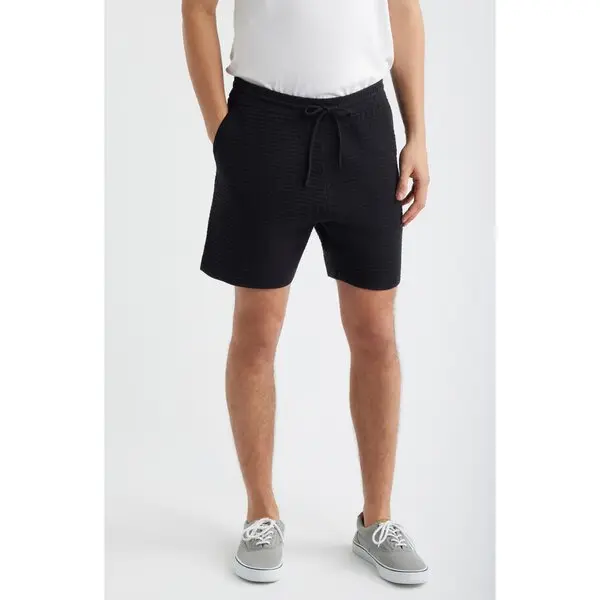 Rag & Bone Zuma Ottoman Stitch Shorts - Black