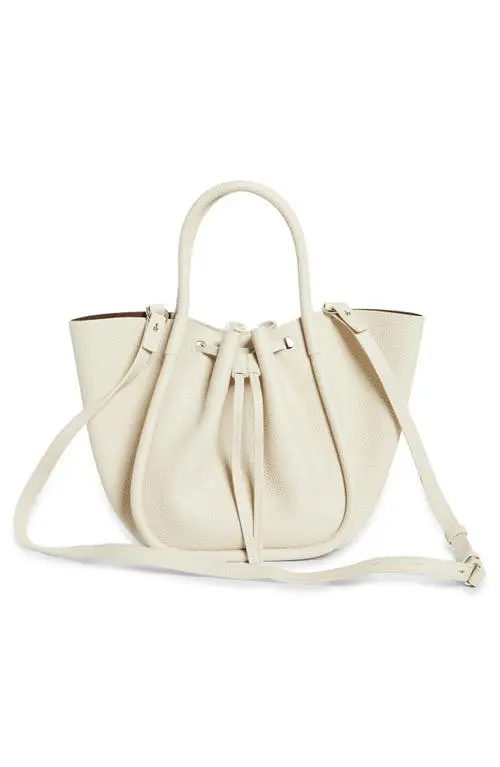 Proenza Schouler Small Ruched Leather Tote - Ecru
