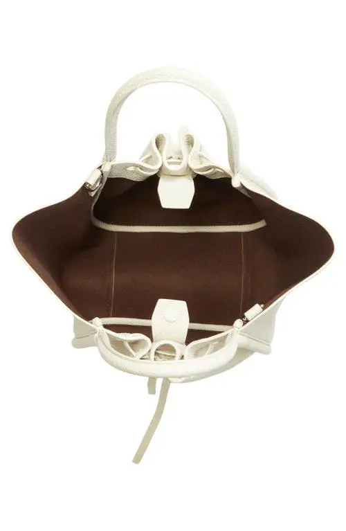 Proenza Schouler Small Ruched Leather Tote - Ecru