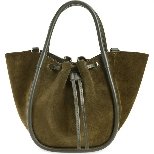 Proenza Schouler Small Ruched Leather Tote - Olive 324