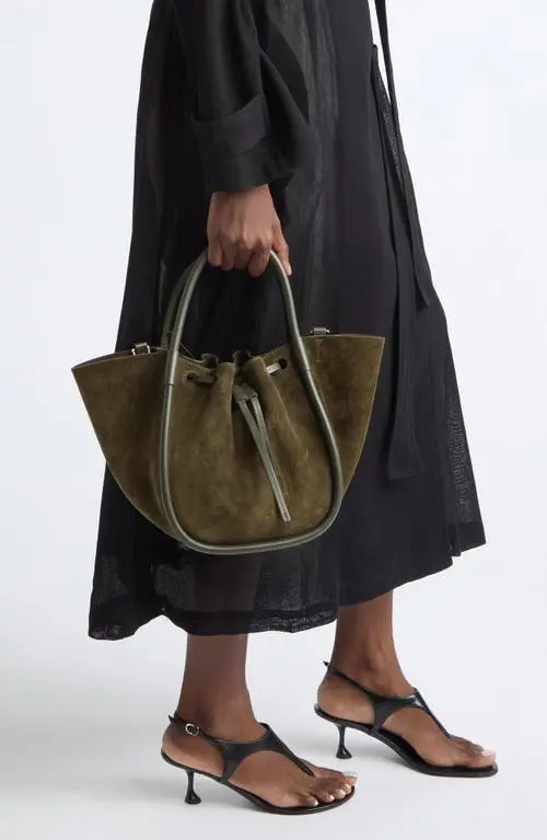 Proenza Schouler Small Ruched Leather Tote - Olive 324