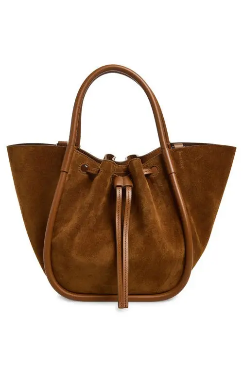 Proenza Schouler Small Ruched Leather Tote - Saddle