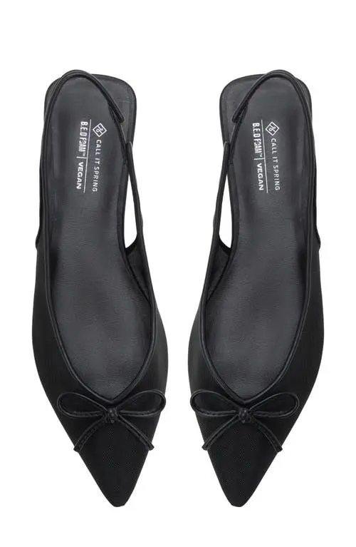CALL IT SPRING BY ALDO Jennika Mesh Slingback Flats - Black
