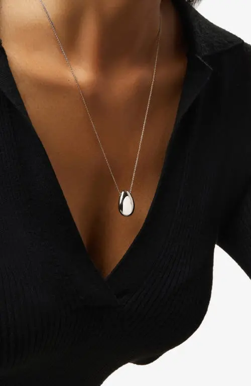 ANA LUISA Polished Pebble Pendant Necklace - Silver