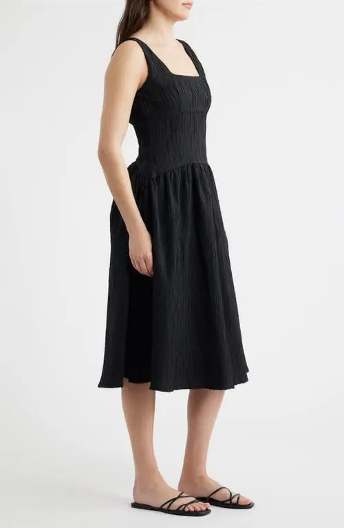 Deluc Vedra Sleeveless Midi Dress - Black