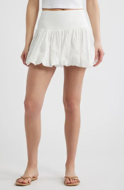 Deluc Cotton Bubble Mini Skirt - Off White