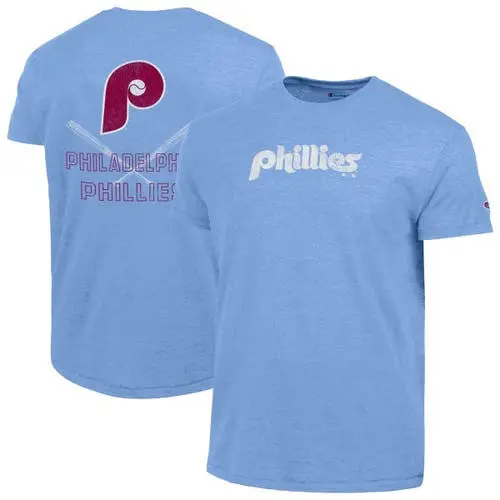 Champion Philadelphia Phillies Tri-blend T-shirt - Light Blue
