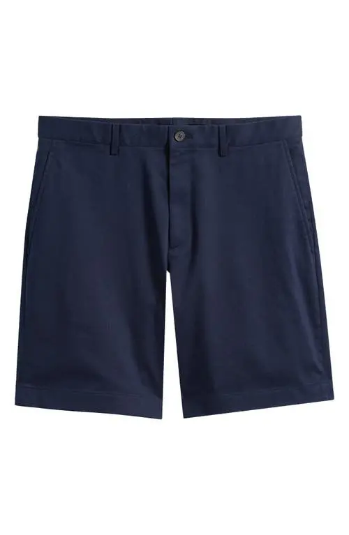 Theory Standard Chino Moonsoft Cotton Blend Shorts - Baltic