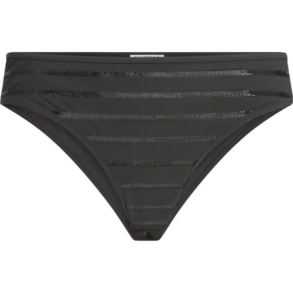 Brunello Cucinelli Striped Bikini Bottom - Lignite Grey