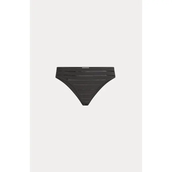 Brunello Cucinelli Striped Bikini Bottom - Lignite Grey