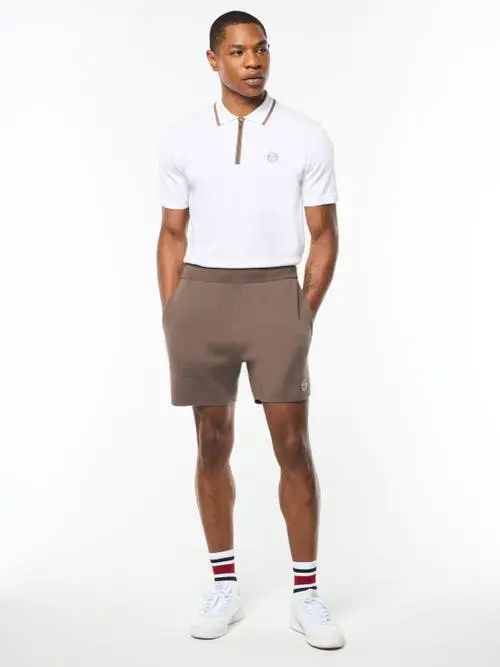 SERGIO TACCHINI Giovane Knit Shorts With Monogram Detail - Morel