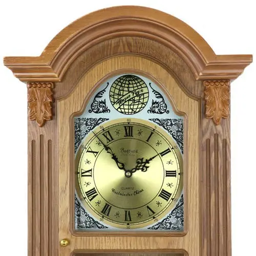 BEDFORD CLOCK COLLECTION Chiming Pendulum Wall Clock