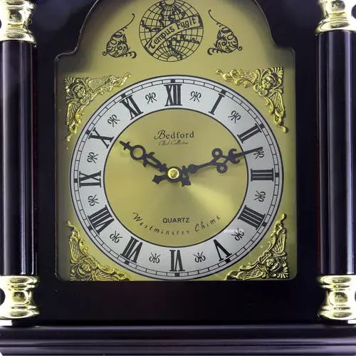 BEDFORD CLOCK COLLECTION Classic 26in Pendulum Wall Clock With Oak Finish