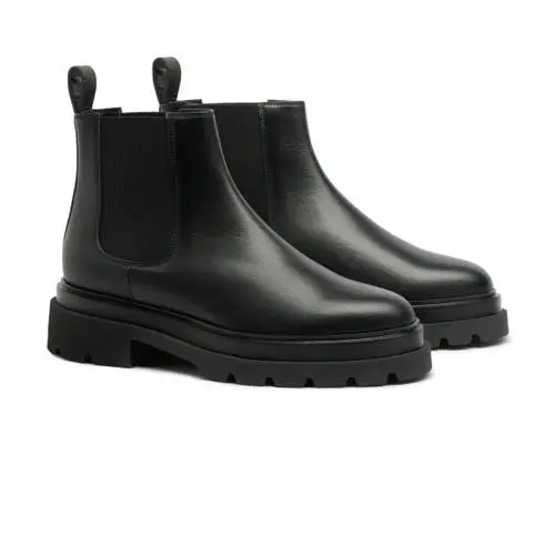 Santoni Leather Chelsea Boots
