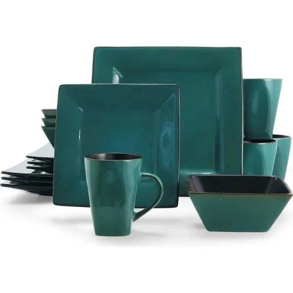 GIBSON ELITE Kiesling 16 Piece Dinnerware Set - Blue
